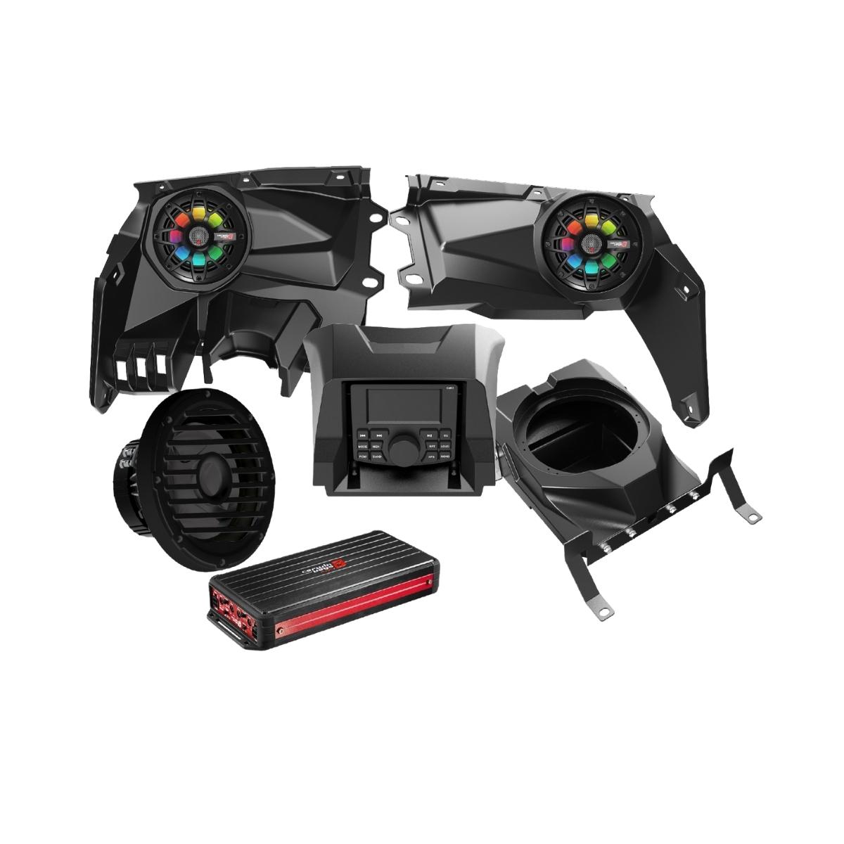 2017+ Can Am Maverick X3/X3 Max Complete Speaker Kit with 4 Ch & 1 Ch ...